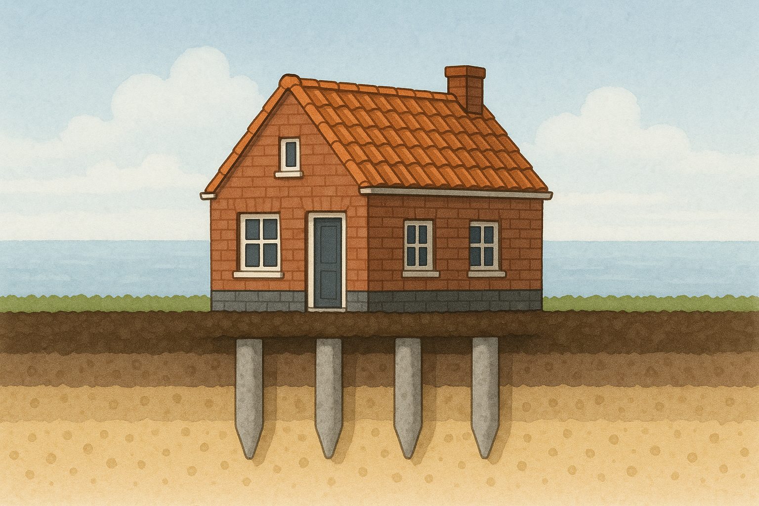 Waarom huizen in Nederland op palen staan - Duurzaam Funderingsherstel